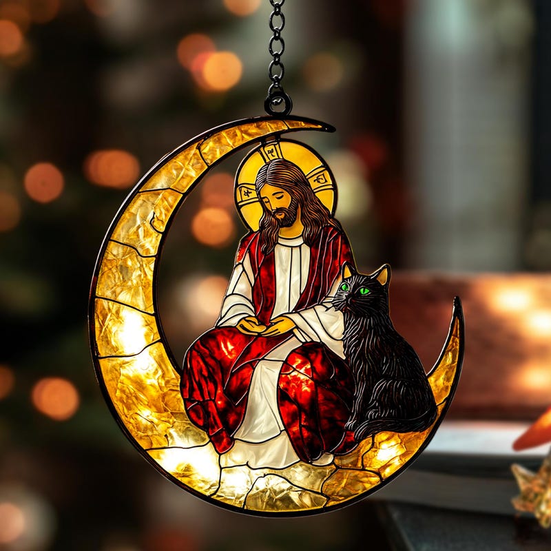 Jesus With Cat - Etsy