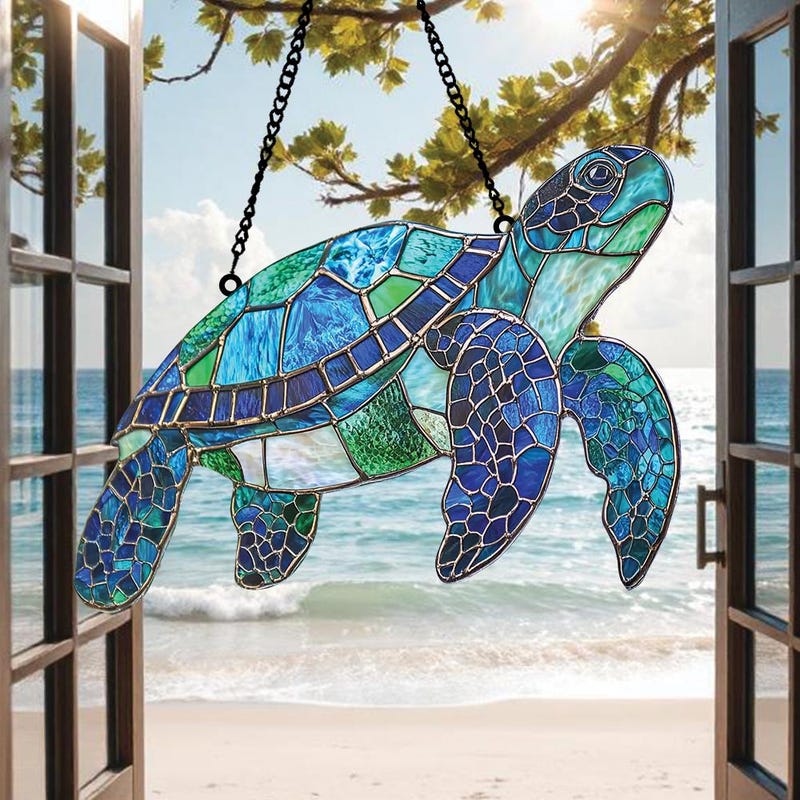 Turtle Suncatcher - Etsy