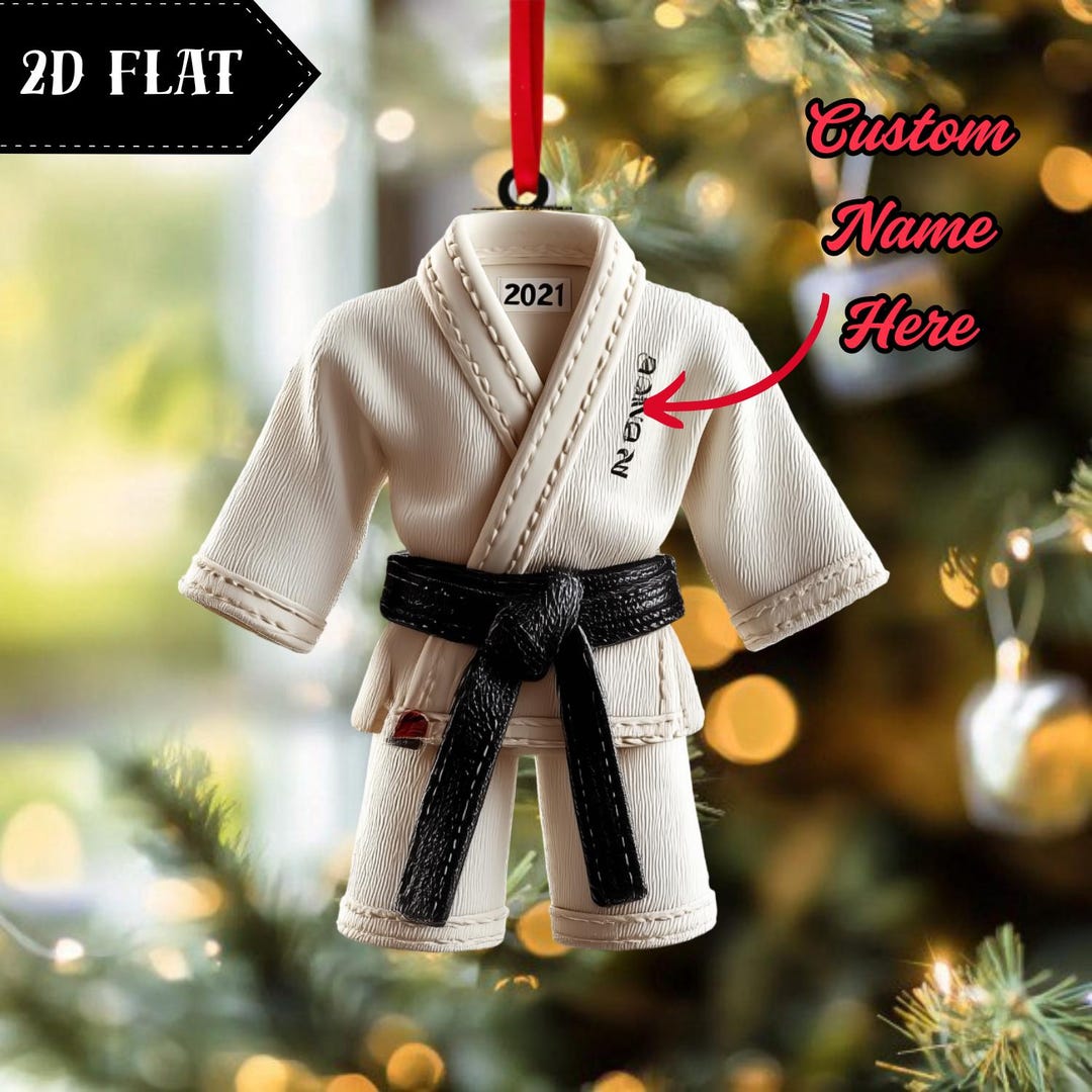 Personalized Karate Gi Ornament 2025, Custom Name Martial Arts ...