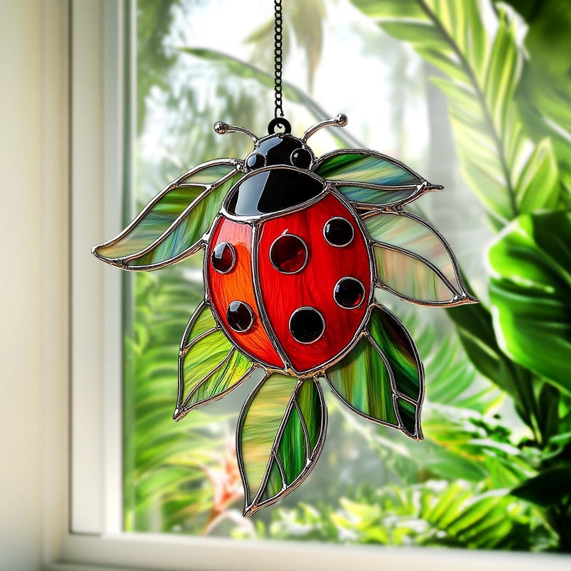 Ladybug Suncatcher - Etsy