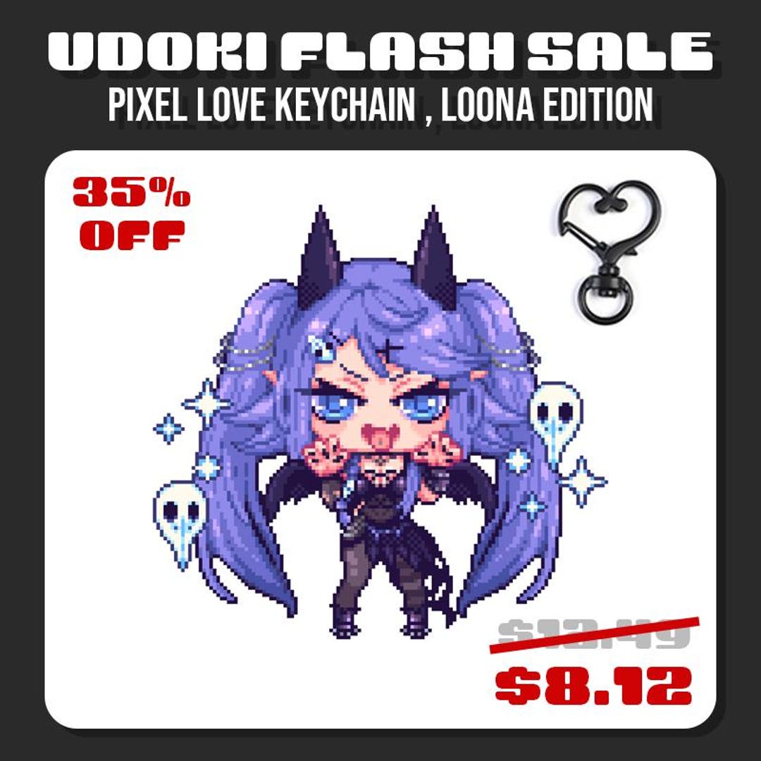 Pixel Love Keychain : Loona - Etsy