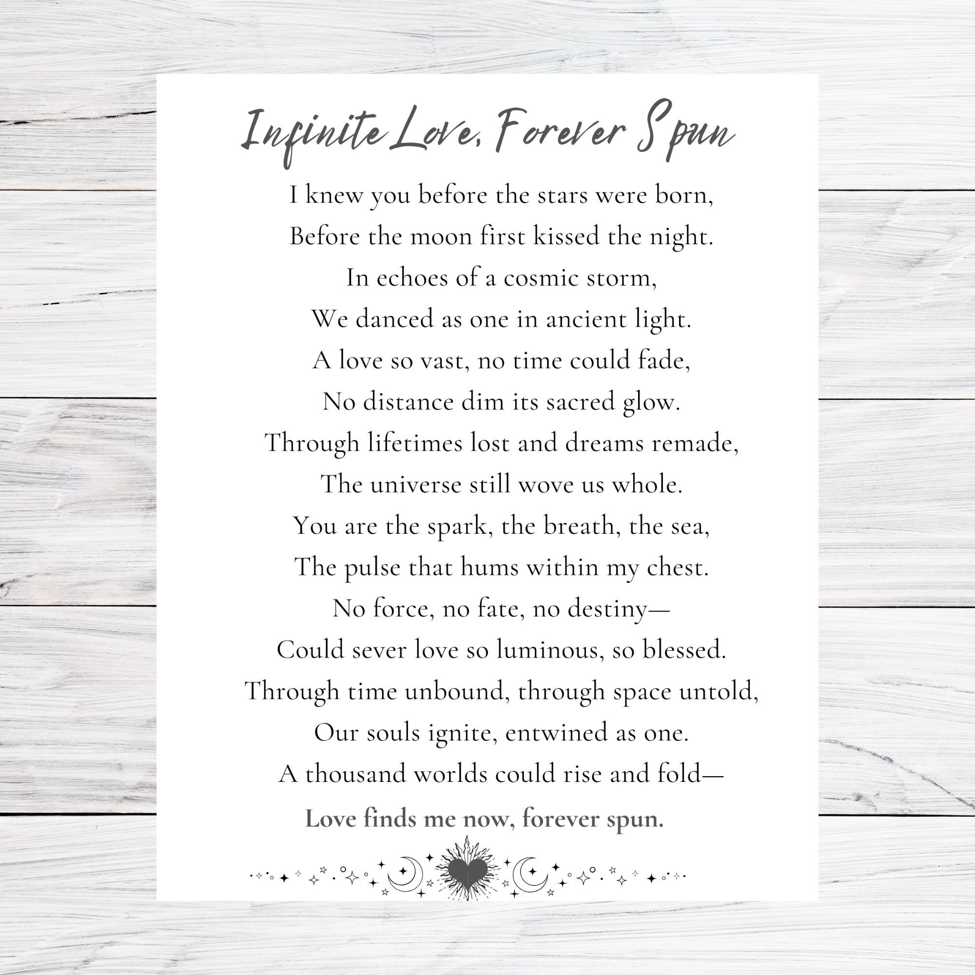 Printable Cosmic Love Poem | Self-love & Soulmate Gift | Spiritual ...