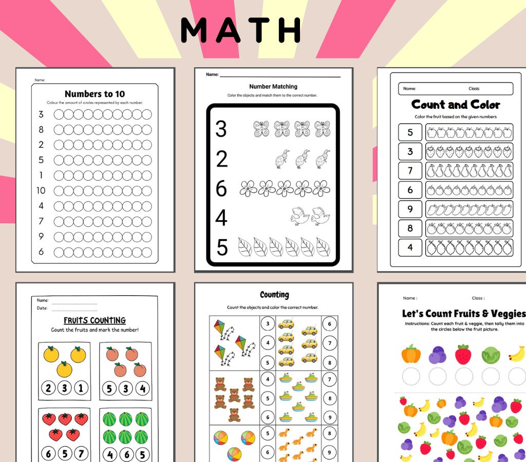 Pre-k Activities Pages | +300 Pages | Learning Bundle | for Kids ...