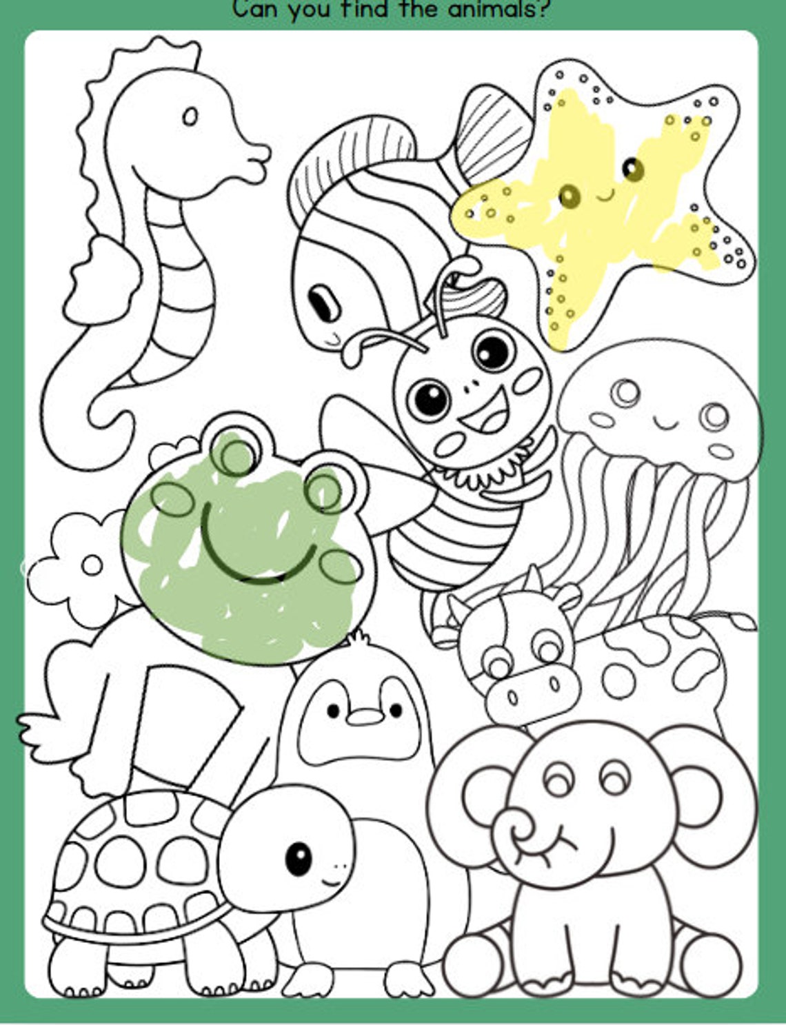 Kawaii Coloring Pages activity 21 Pages Cute Coloring Pages for Kids ...