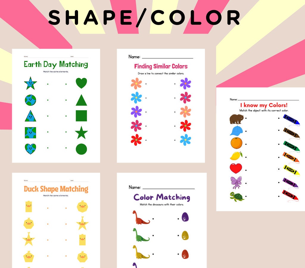 Pre-k Activities Pages | +50 Pages | Learning Bundle | for Kids ...