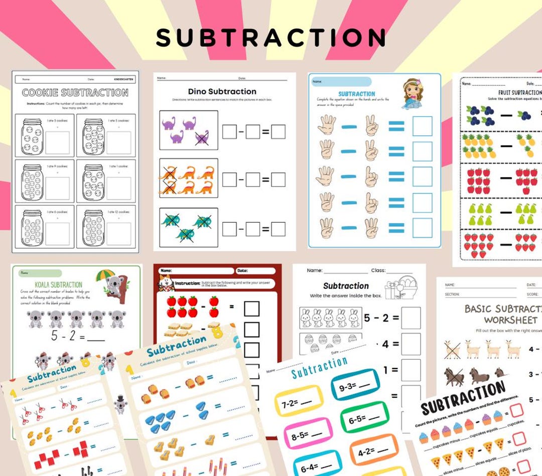 183 Preschool Pre-k + Kindergarten Learning Bundle, Kids Worksheet ...