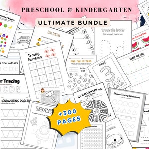 Pre-k Activities Pages | +300 Pages | Learning Bundle | for Kids ...