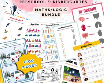 Pre-k Activities Pages | +300 Pages | Learning Bundle | for Kids ...
