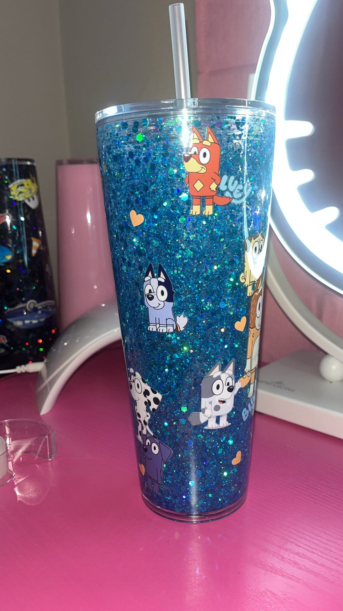 Bluey Snow Globe Tumbler - Etsy