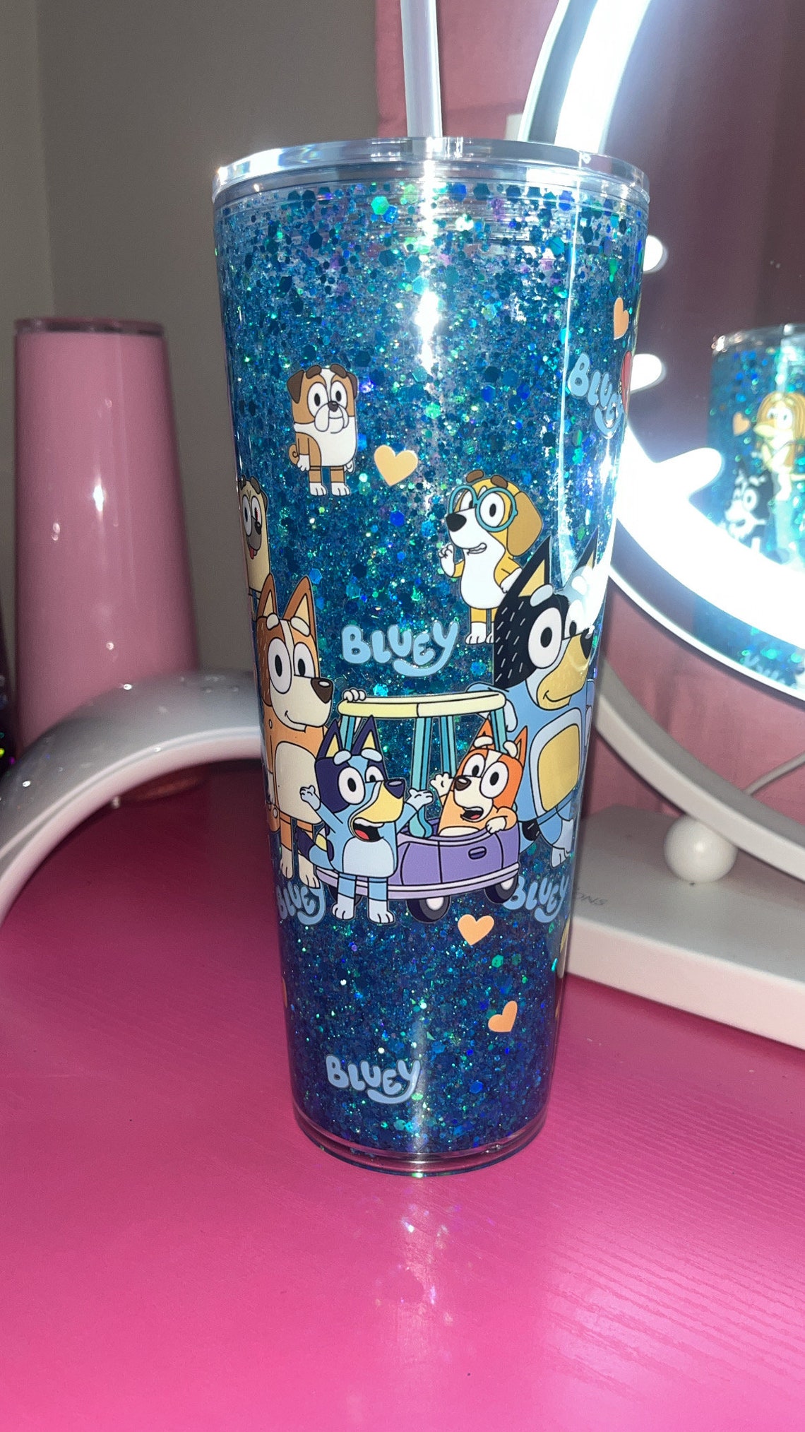 Bluey Snow Globe Tumbler - Etsy