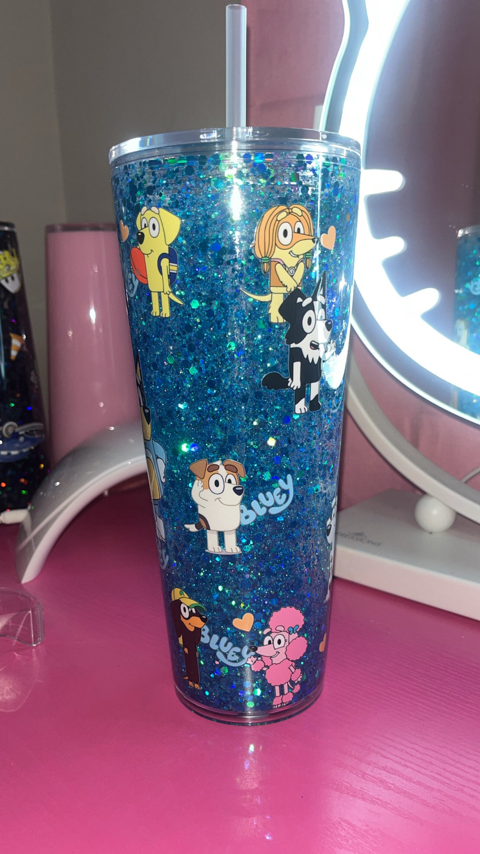 Bluey Snow Globe Tumbler - Etsy