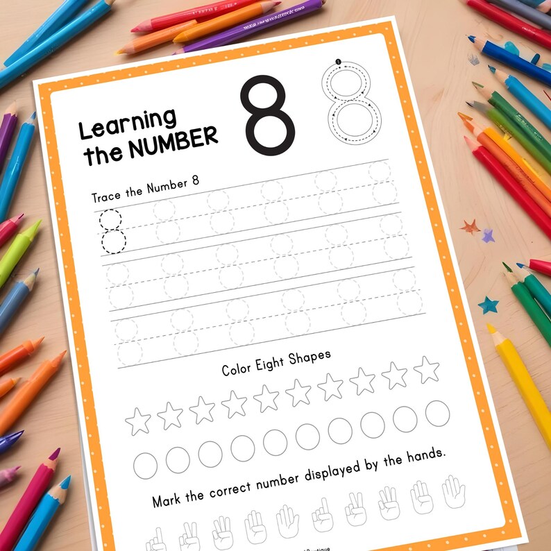 Preschool Number 7 Tracing Printable | Homeschool Math Activity for ...