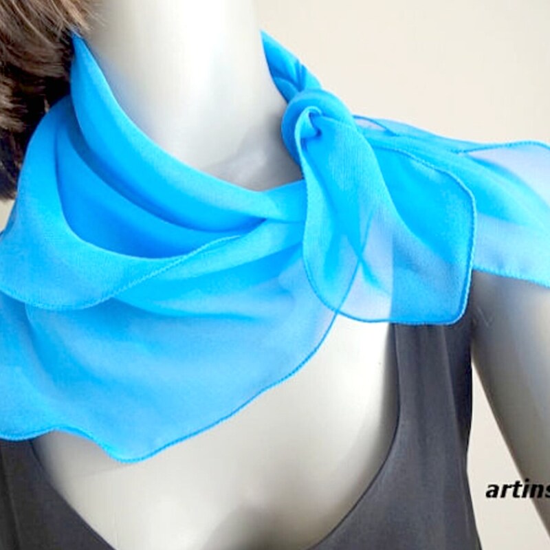 Chiffon Neck Scarf - Etsy