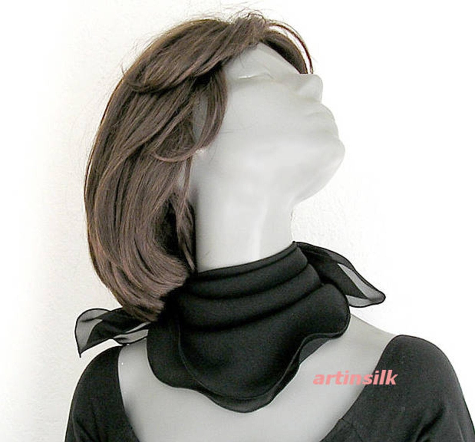 Small Sillk Scarf Neck Kerchief, 21x21 20x20, Silk Chiffon 8mm ...