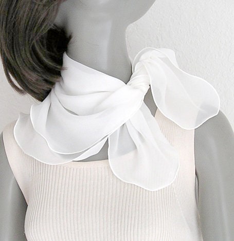 Small Sillk Scarf Neck Kerchief, 21x21 20x20, Silk Chiffon 8mm ...