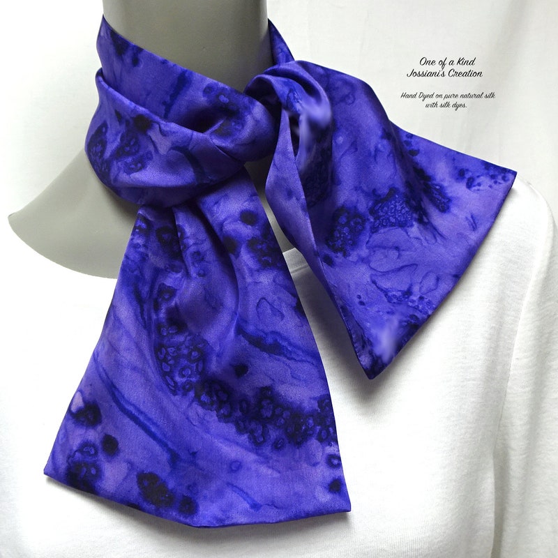 Purple Silk Scarf - Etsy
