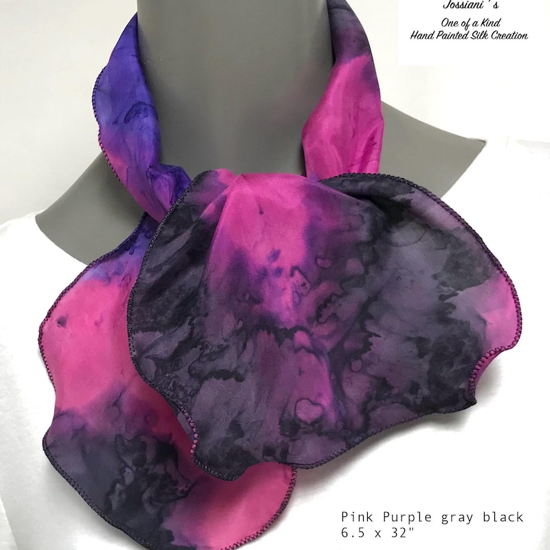 Small Purple Silk Scarves - Etsy