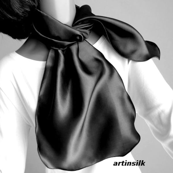 Silk Satin Scarf White - Etsy