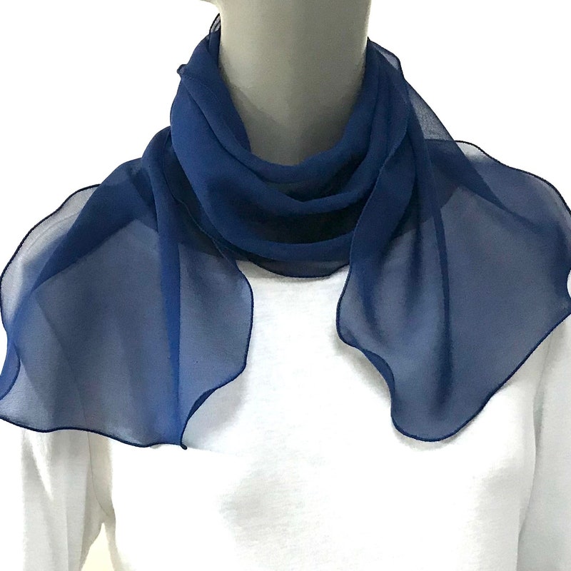 Chiffon Neck Scarf - Etsy