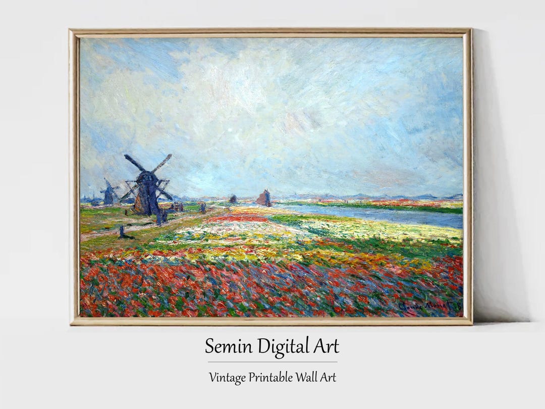 Claude Monet Tulip Fields Near the Hague Printable Wall Art,monet Art ...