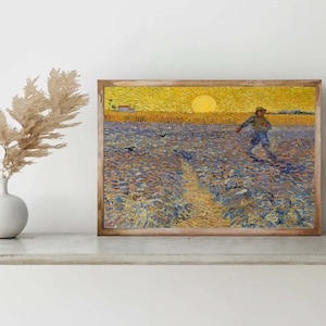 The Sower by Vincent Van Gogh | Impressionist Landscape Painting Print ...