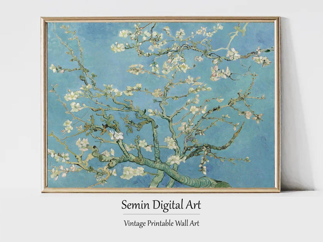 Vincent Van Gogh Almond Blossom Painting DIGITAL DOWNLOAD, Cottage ...