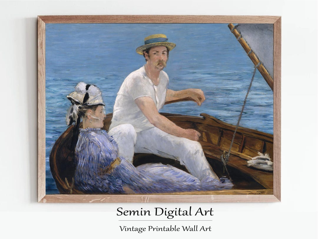 Edouard Manet Boating Painting Instant Download, Sailboat Painting ...