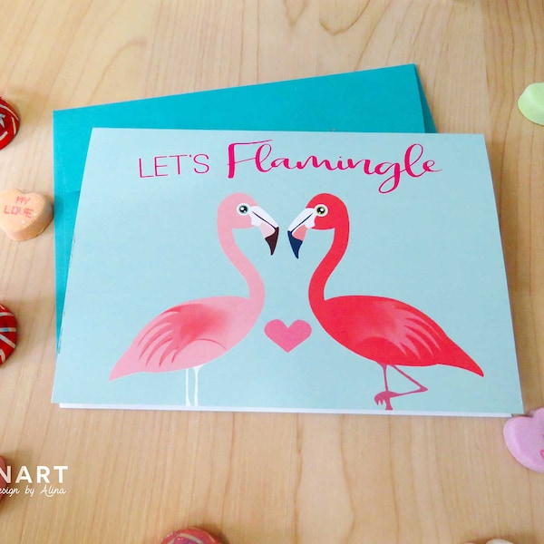 Flamingo Pun Card - Etsy