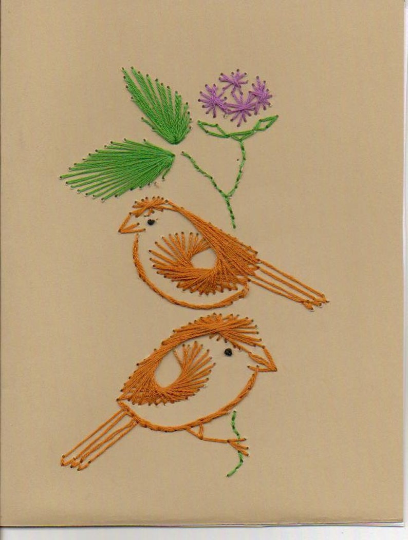 Set of Birds Hand Embroidered Note Cards - Etsy 日本