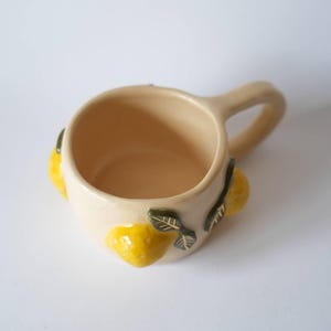 Handmade Ceramic Lemon Mug: 3D Pottery Coffee Cup With Gold Details - Etsy