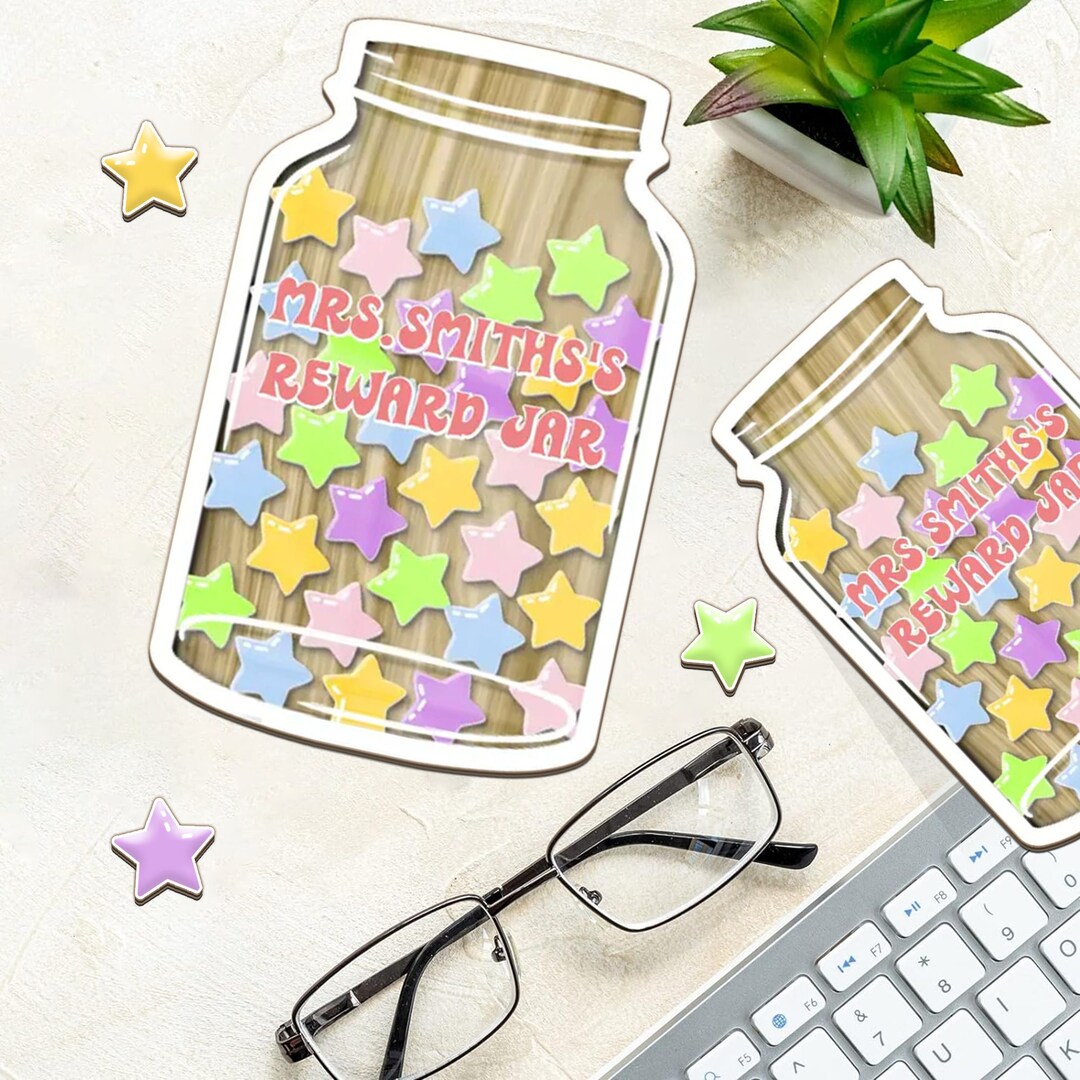 Custom Reward Jar Star Token, Reward Jar With Tokens for Kids ...