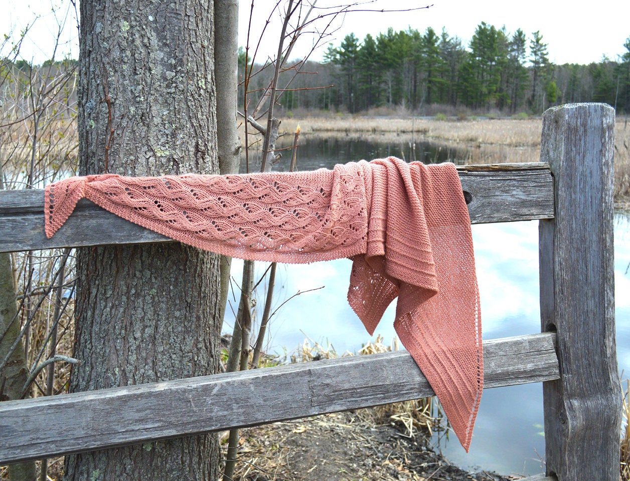 Falling Water Shawl Knitting Pattern PDF - Etsy