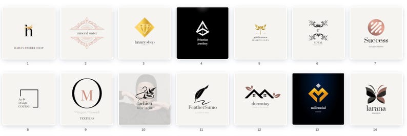 50+ Professional Logo Canva Template Pack - Cream Theme - Etsy