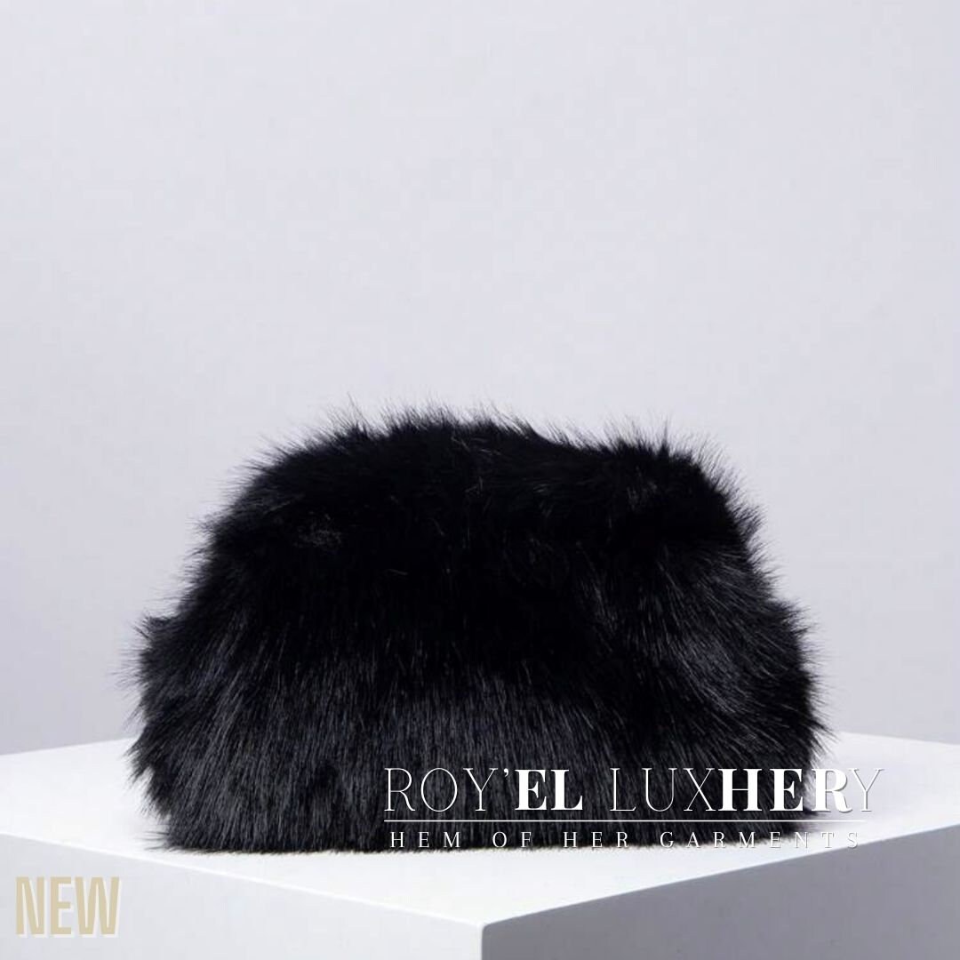 Gorgeous Black faux Fur Clutch Bag - Etsy