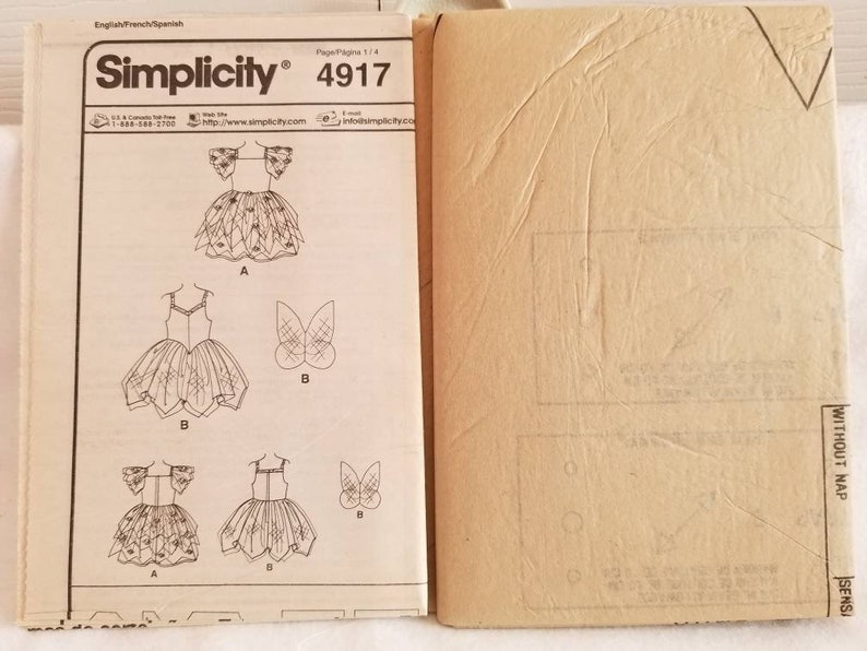 Simplicity 4917, Uncut Pattern, Childs Costume Pattern, Girls Costume ...