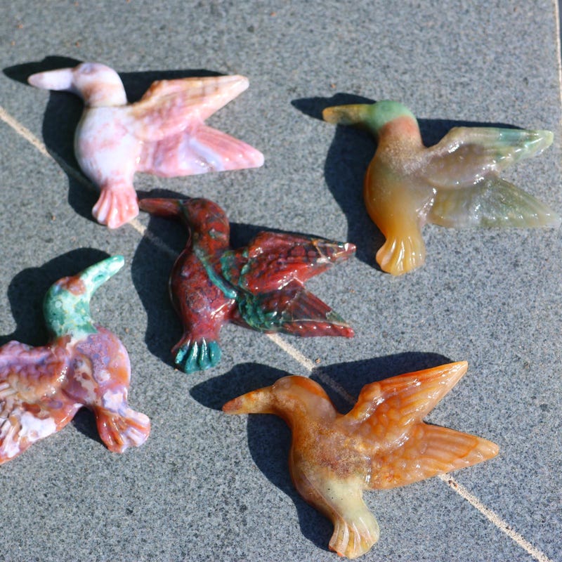 Hummingbird Crystal - Etsy