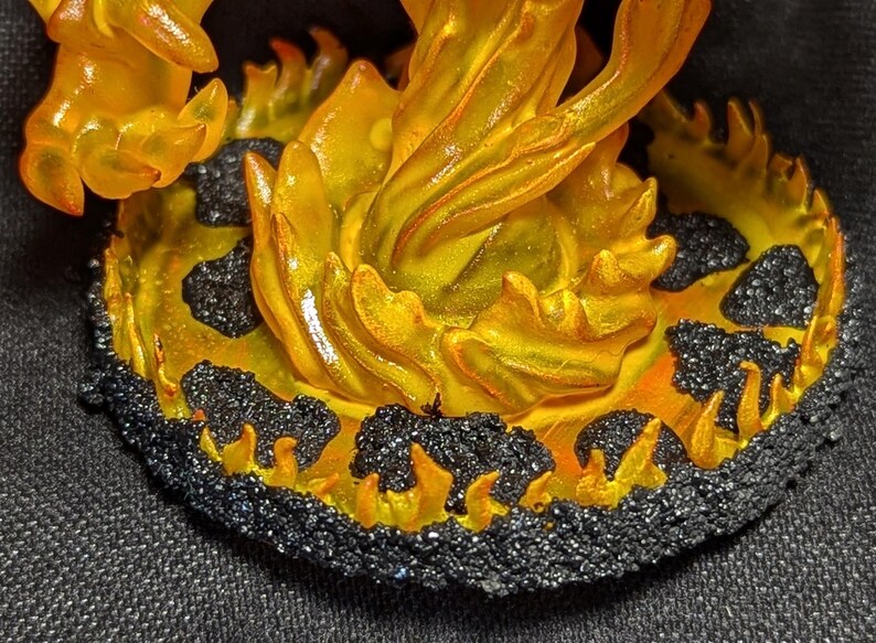 Fire Elemental Miniature With Lava Base for Dungeons and Dragons ...