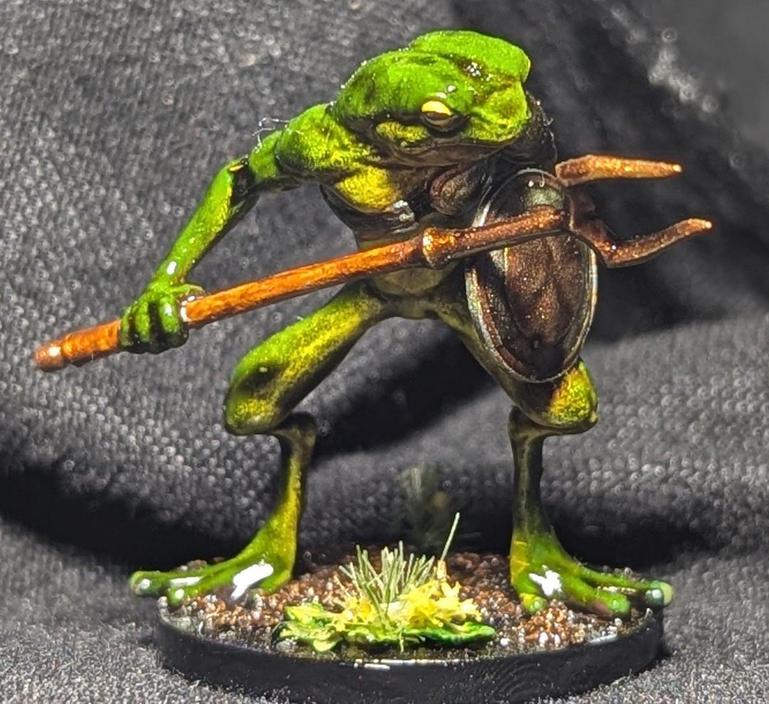 Bullywug/frog Warrior Hand Painted Miniature for Dungeons and Dragons ...