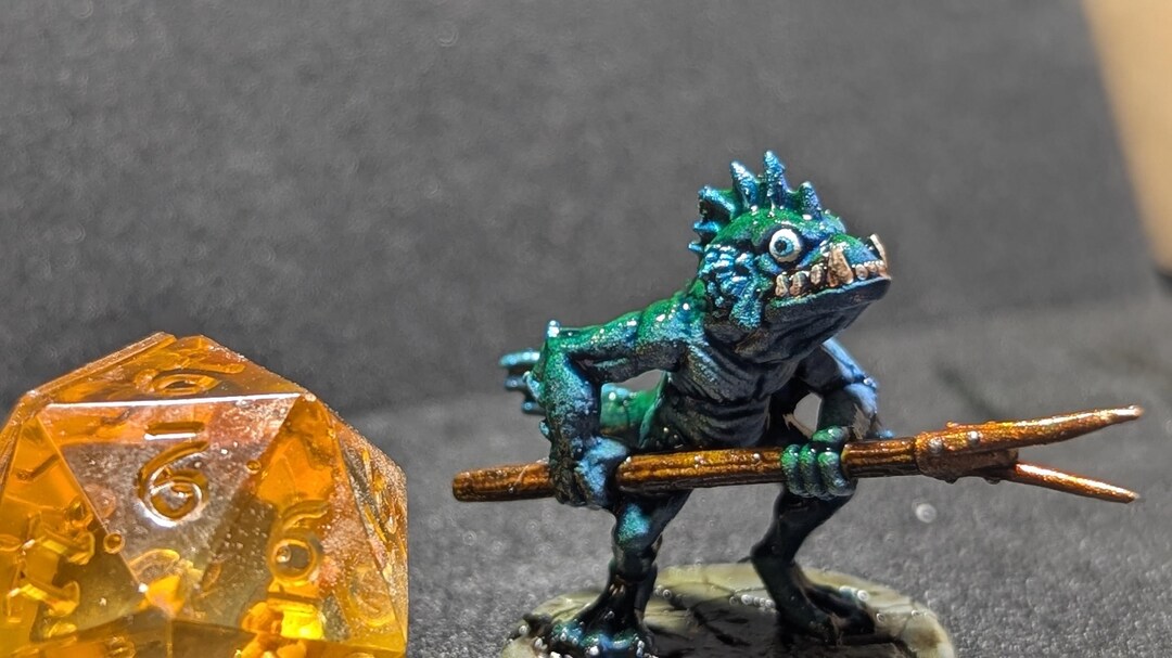 1 Fishman/kua Toa/sahaugin Hand Painted 1/56 Scale Mniature for ...
