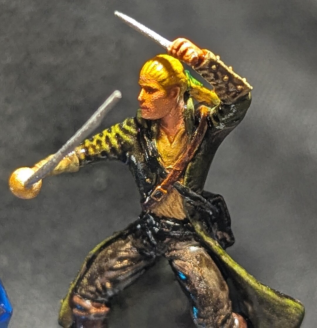 Human Rogue Swashbuckler Hand Painted Miniature 1/56 Scale for Use With ...
