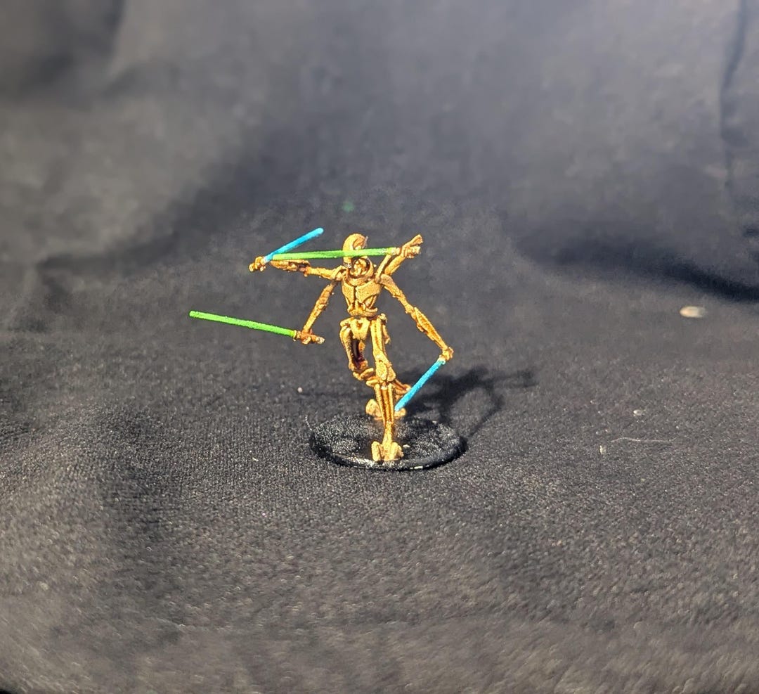 General Grievous Miniature Hand Painted 25mm 1:72 Scale for Dioramas or ...