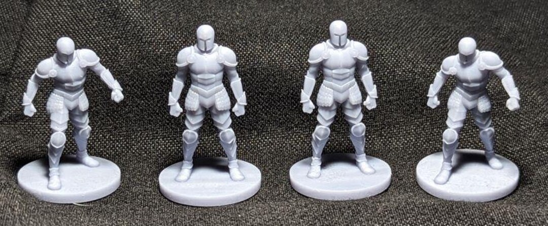 Set of 4 Animated Armor Miniatures for Dungeons and Dragons/pathfinders ...