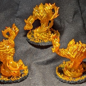Fire Elemental Miniature With Lava Base for Dungeons and Dragons ...