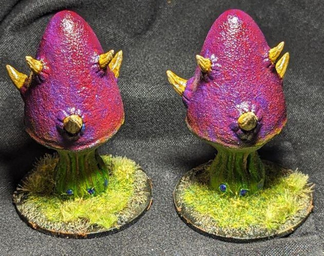 Spiked Mushrooms Set of 2 Hand Painted for Dungeons and Dragons ...