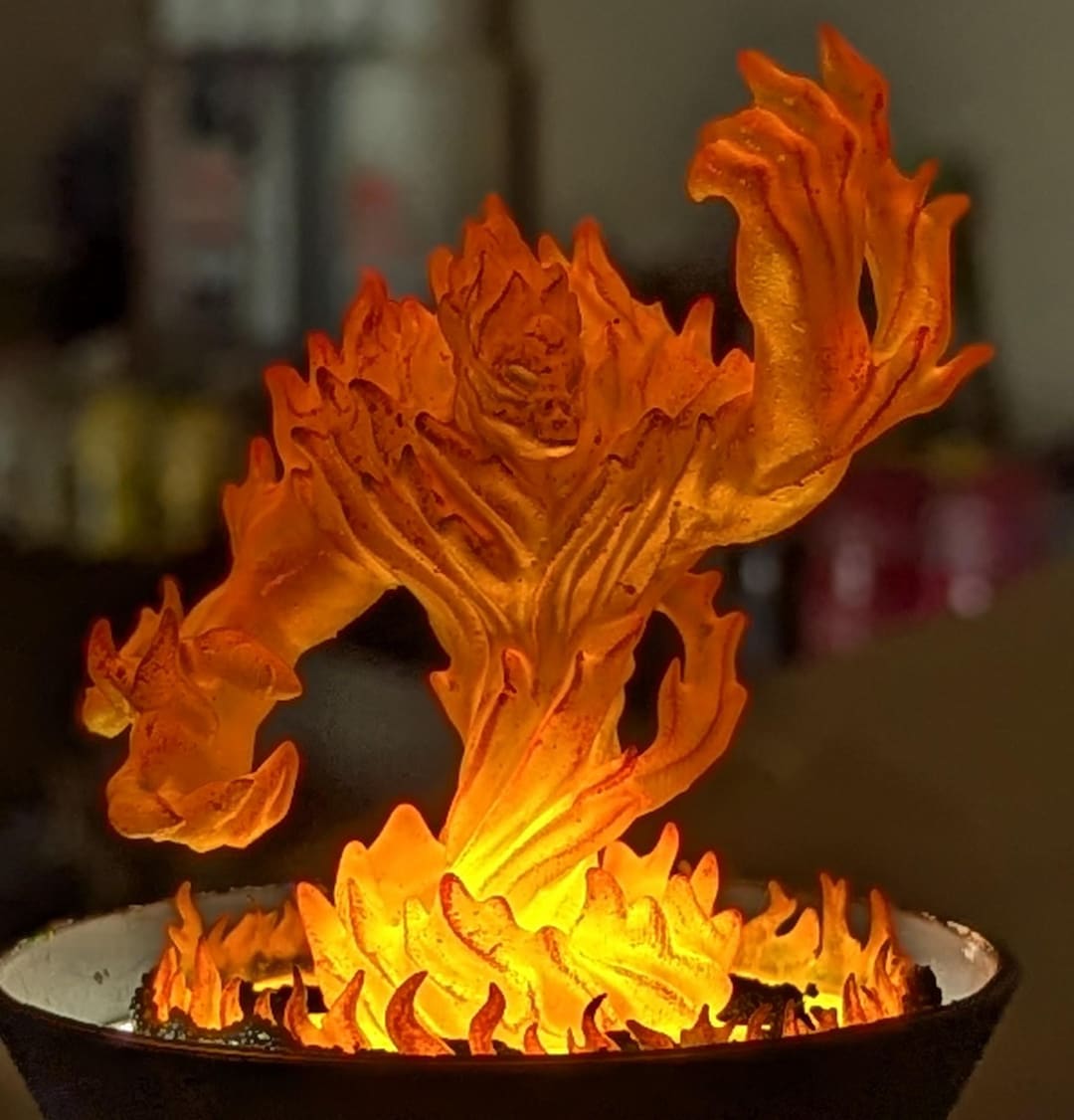 Fire Elemental Miniature With Lava Base for Dungeons and Dragons ...