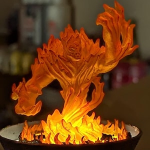 Fire Elemental Miniature With Lava Base for Dungeons and Dragons ...