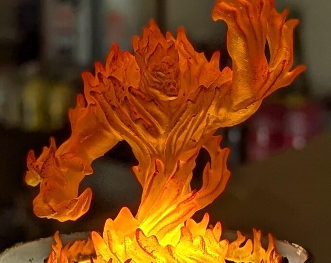 Fire Elemental Miniature With Lava Base for Dungeons and Dragons ...