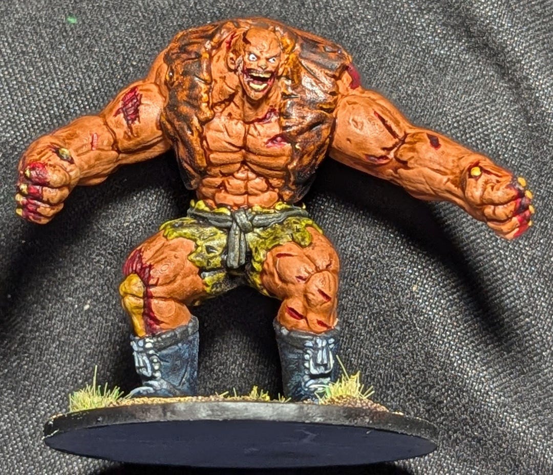 Strong Brute Zombie Miniature (large Version) for Dungeons and Dragons ...