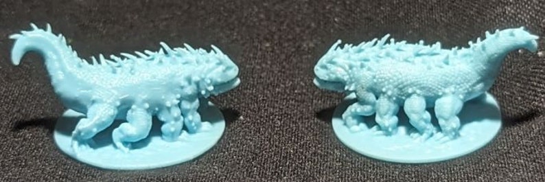 2 Basilisk Miniatures for Dungeons and Dragons/pathfinders Use With ...