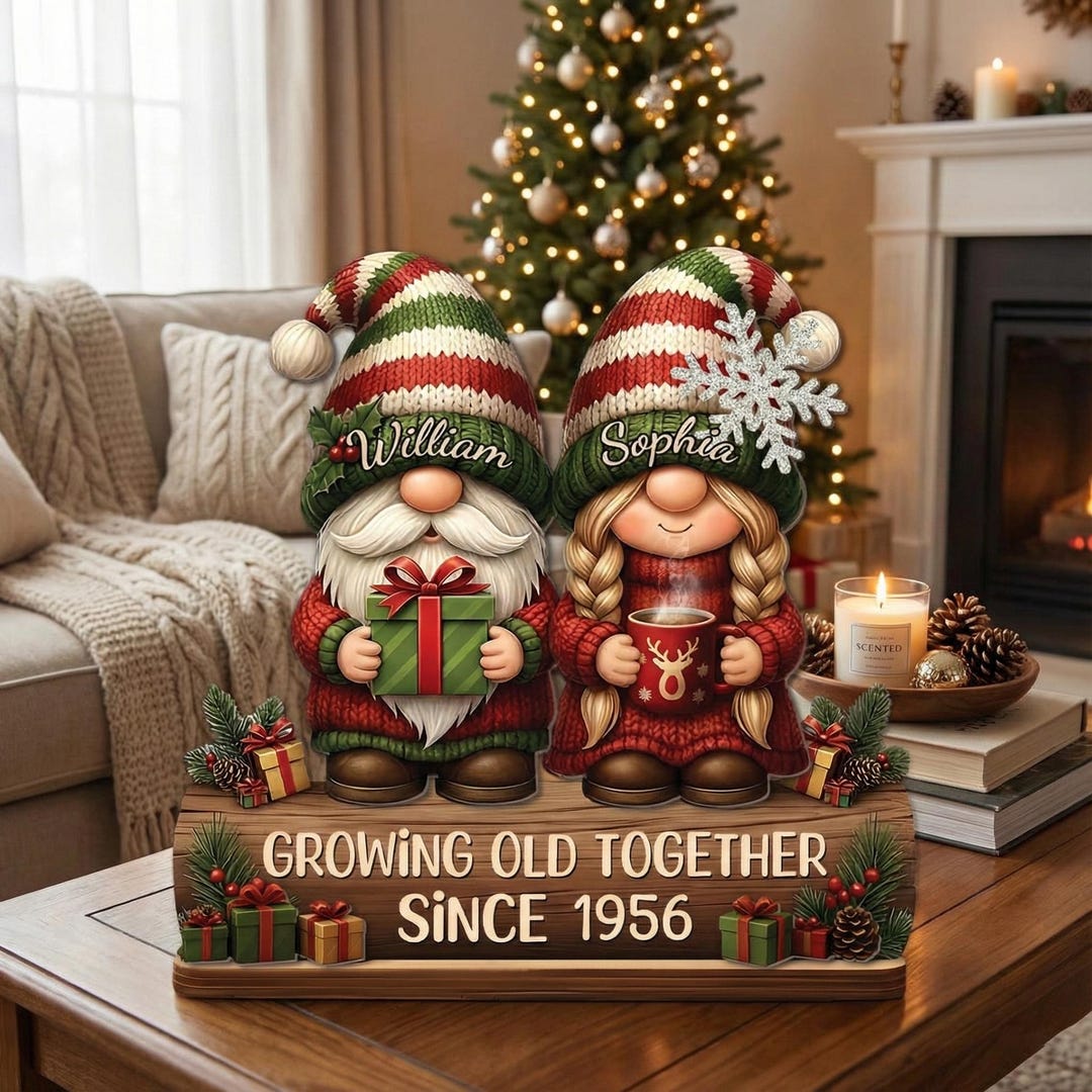Personalized Couple Growing Old Together Plaque, Custom Christmas ...